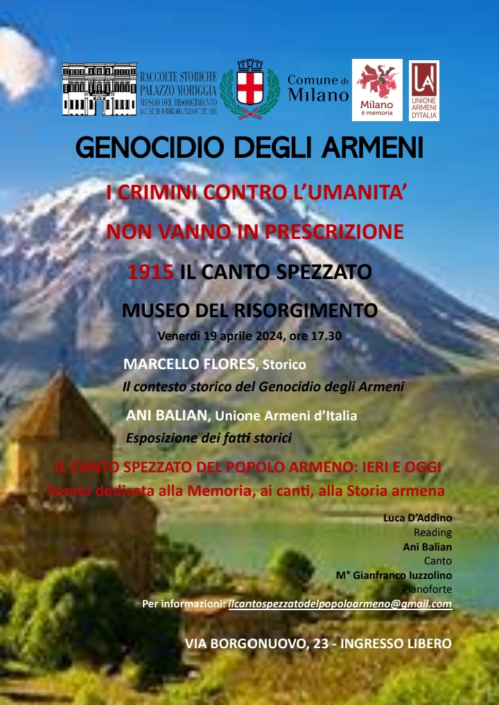 1915. Il CANTO SPEZZATO - Evento dedicato al popolo armeno - Milano ...